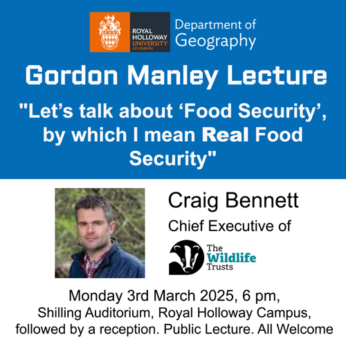 Geography’s annual Gordon Manley Lecture